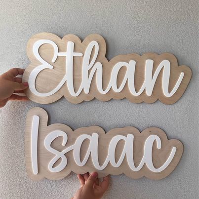 Double Layer Wall Name Plaques – Bespoke Valley